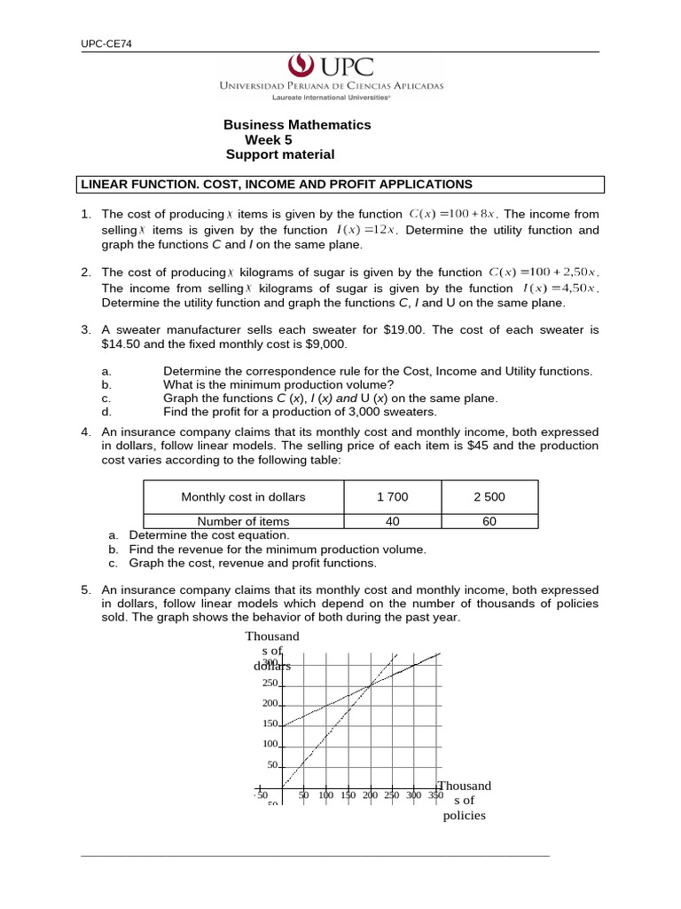 MBA UPC Cost Analysis and Applications | PDF | Supply (Economics ...