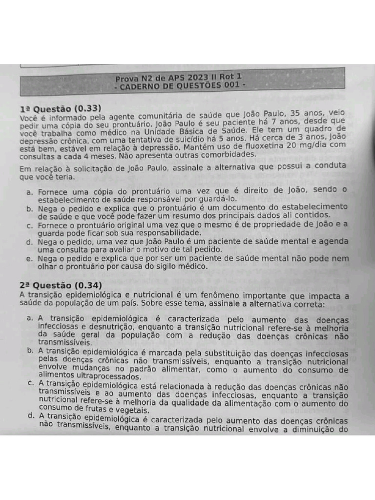 Aps Ii Rot 1 Tema A Prova | PDF