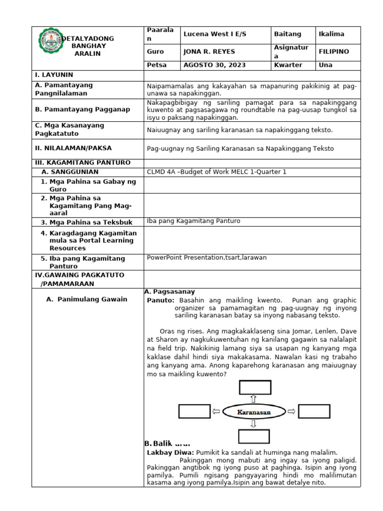 DLP Fil.5 Q1 Melc1 | PDF