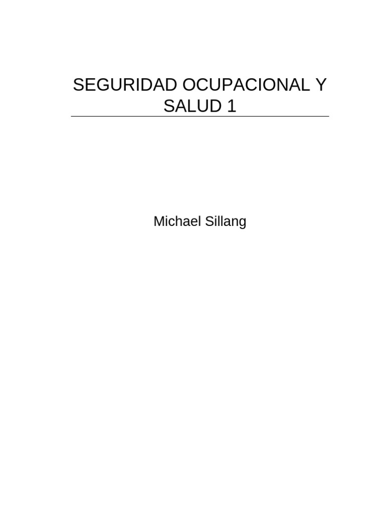 Occupational Safety Health Book PDF | PDF | Primeros auxilios | Seguridad y salud ocupacional