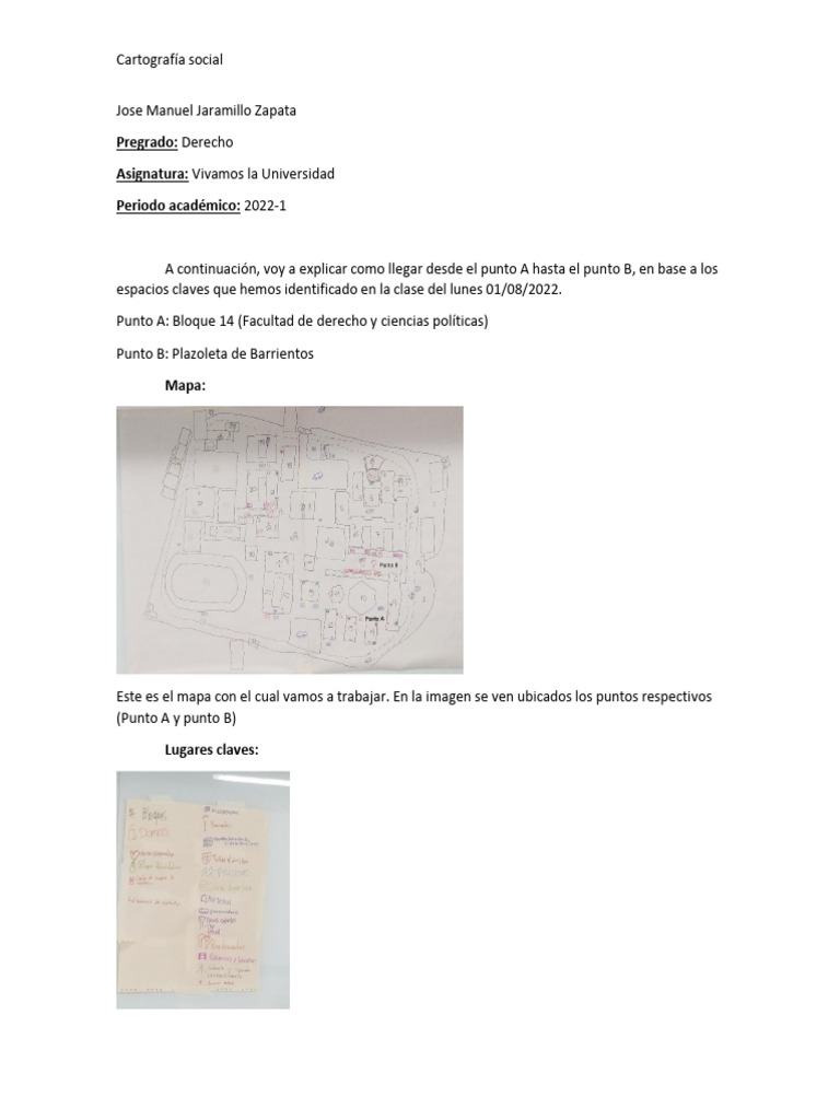 Ruta de Bloque 14 a Plazoleta Barrientos | PDF