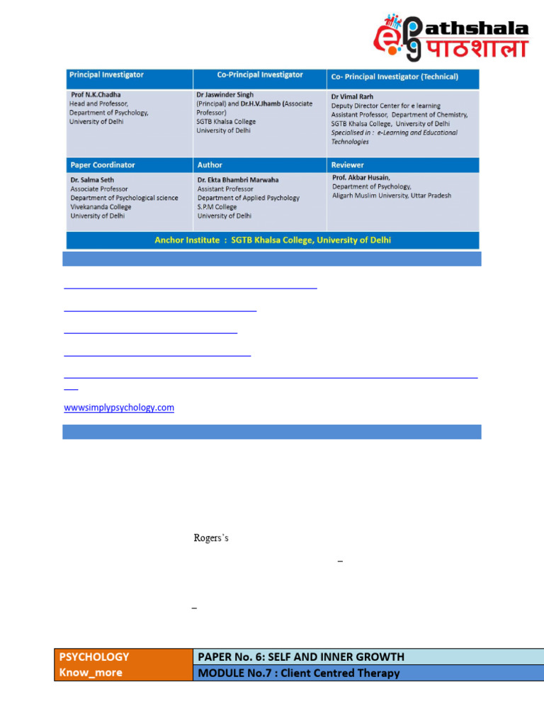 Client-Centered Therapy Guide | PDF | Psychotherapy | Self Esteem