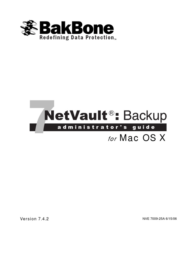 NetVault Admin Guide Mac 742 | PDF | Operating System | Backup