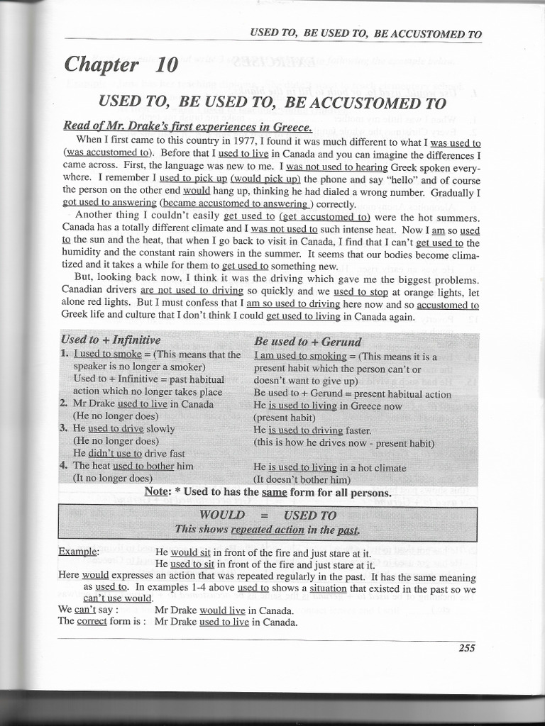 Used To Be Used To Get Used To | PDF