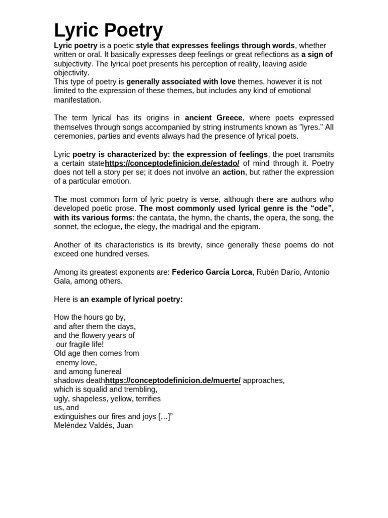 Lyric Poetry | PDF | Poetry | Lyric Poetry