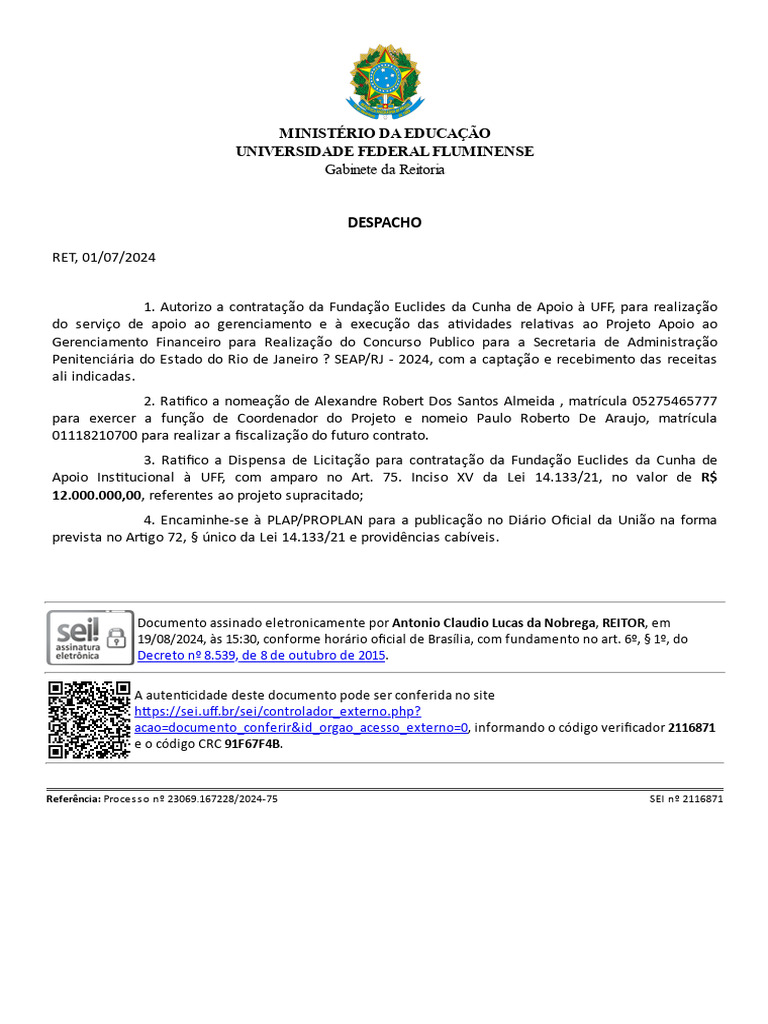 Concurso-SEAP-RJ-banca-definida | PDF