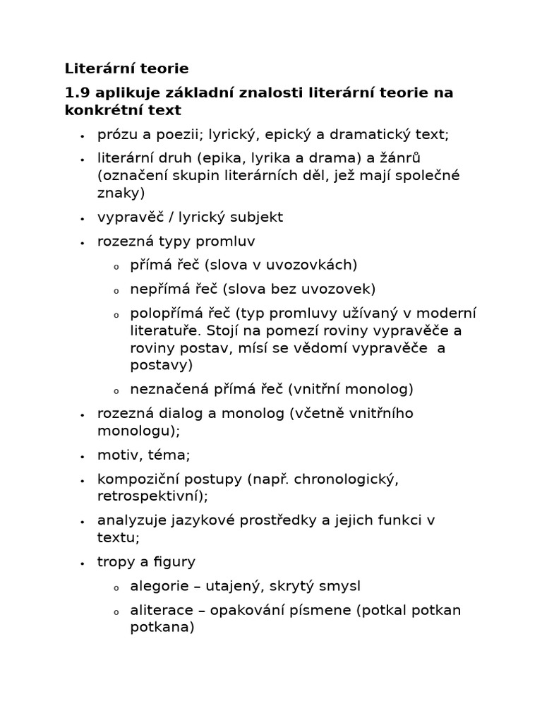 Literární Teorie | PDF