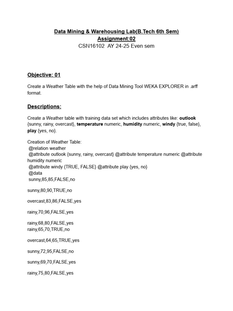 Data Mining & Warehousing Lab (B | PDF