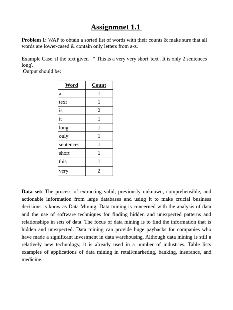 Assignment 1 | PDF