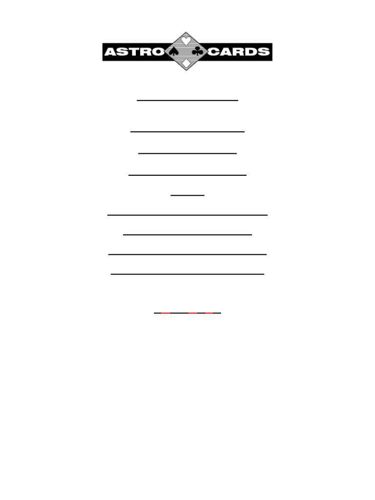 Cardology AC-20S - CARDS SYNOPSIS | PDF