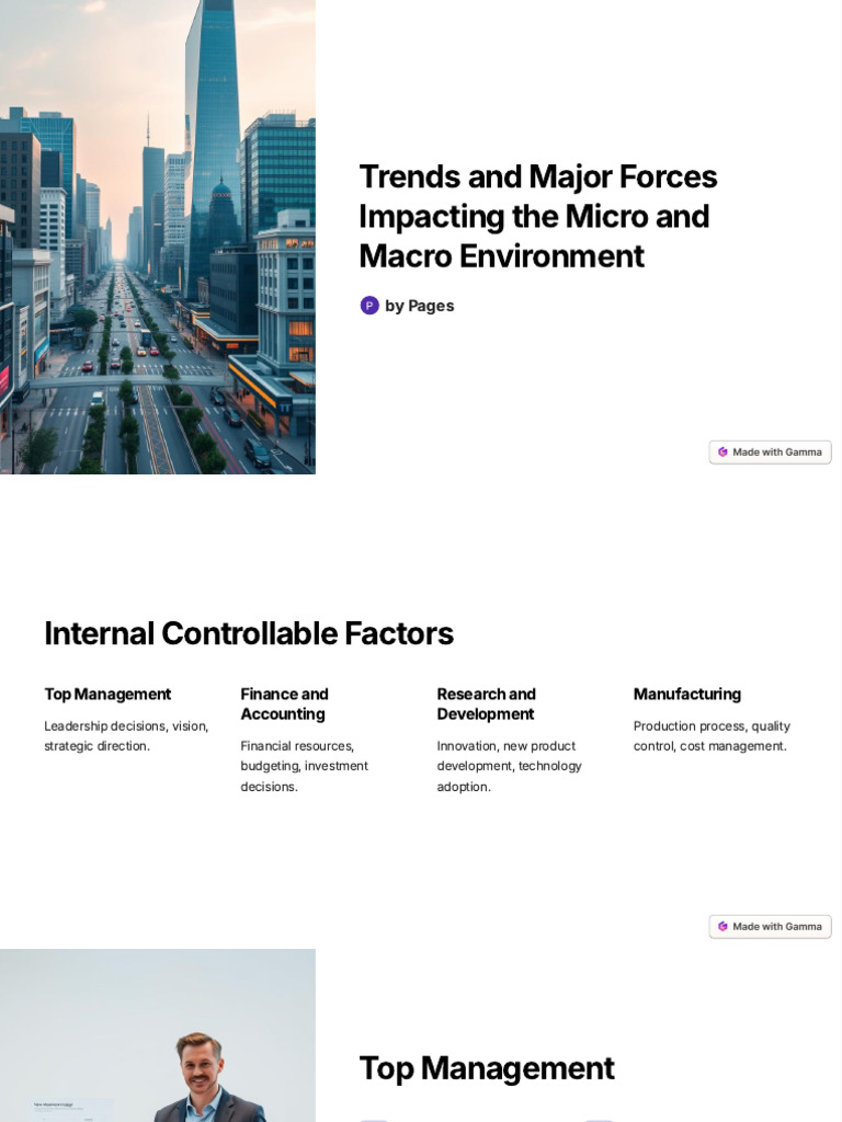 Trends and Major Forces Impacting The Micro and Macro Environment | PDF ...