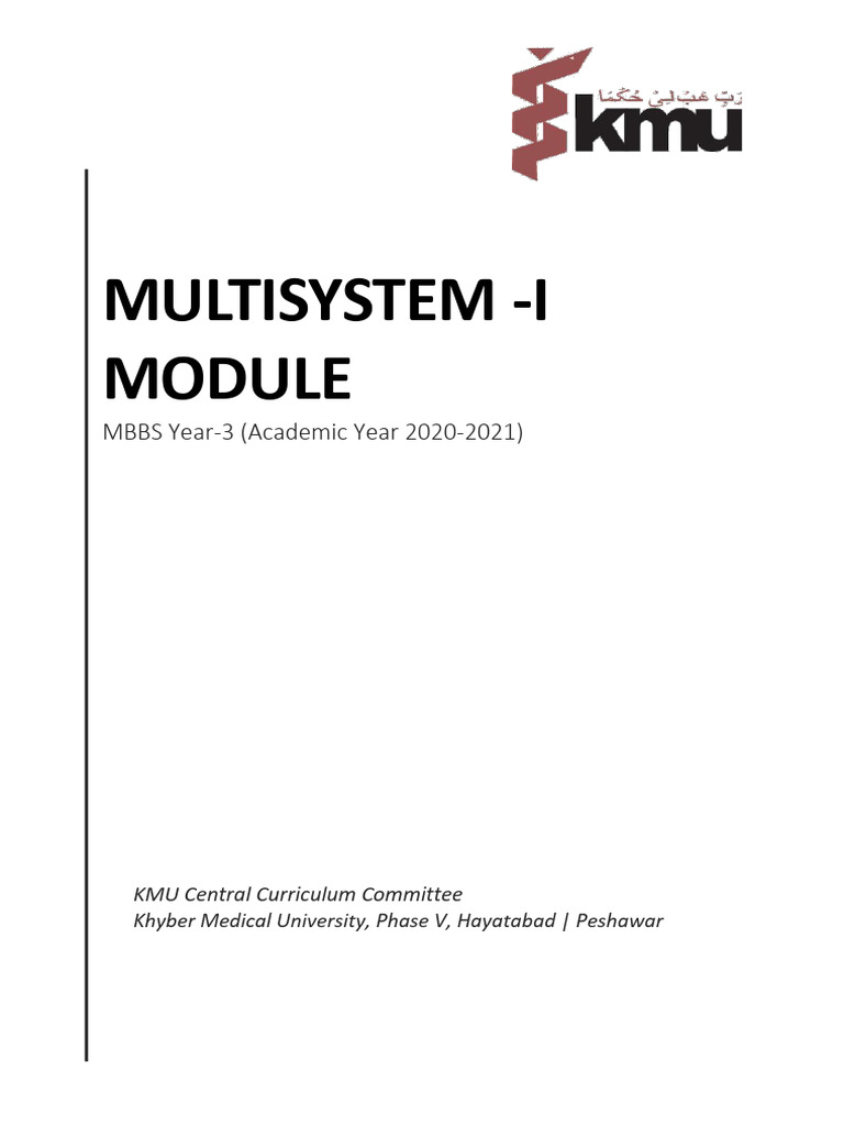 MBBS Year-3 Multisystem I Module Overview | PDF | Genetic Disorder ...