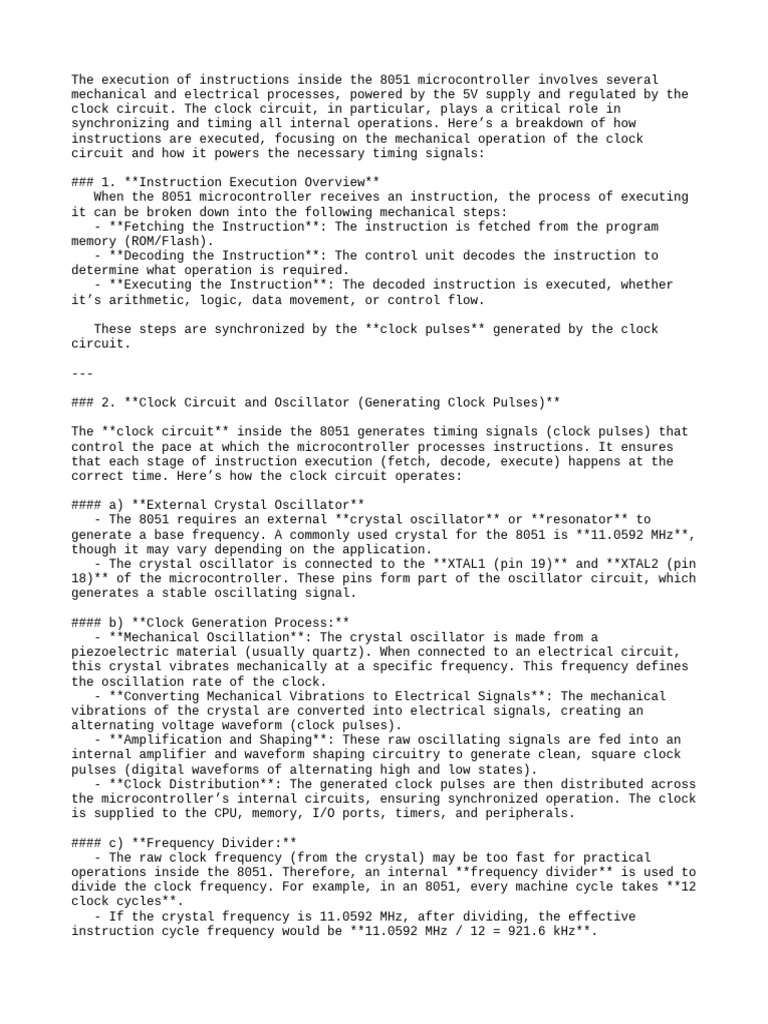 The Execution of Instructions Insid | PDF | Electronic Oscillator | Manufactured Goods