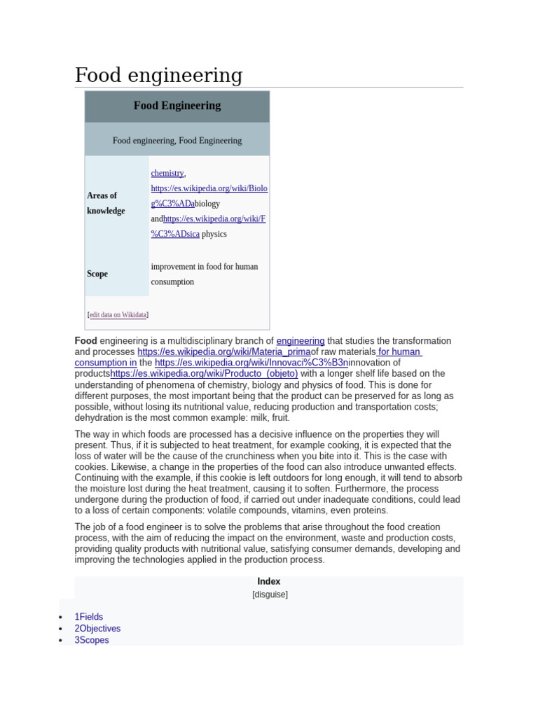 Food Engineering | PDF | Foods | Engineering