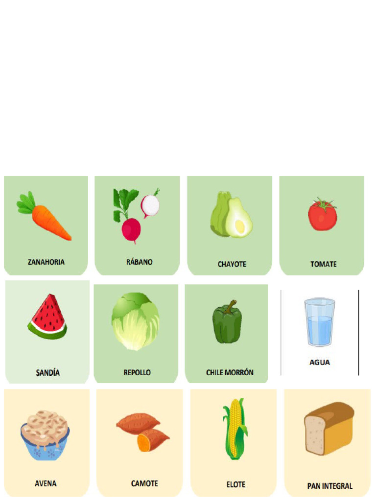 Alimentos para Recortar | PDF