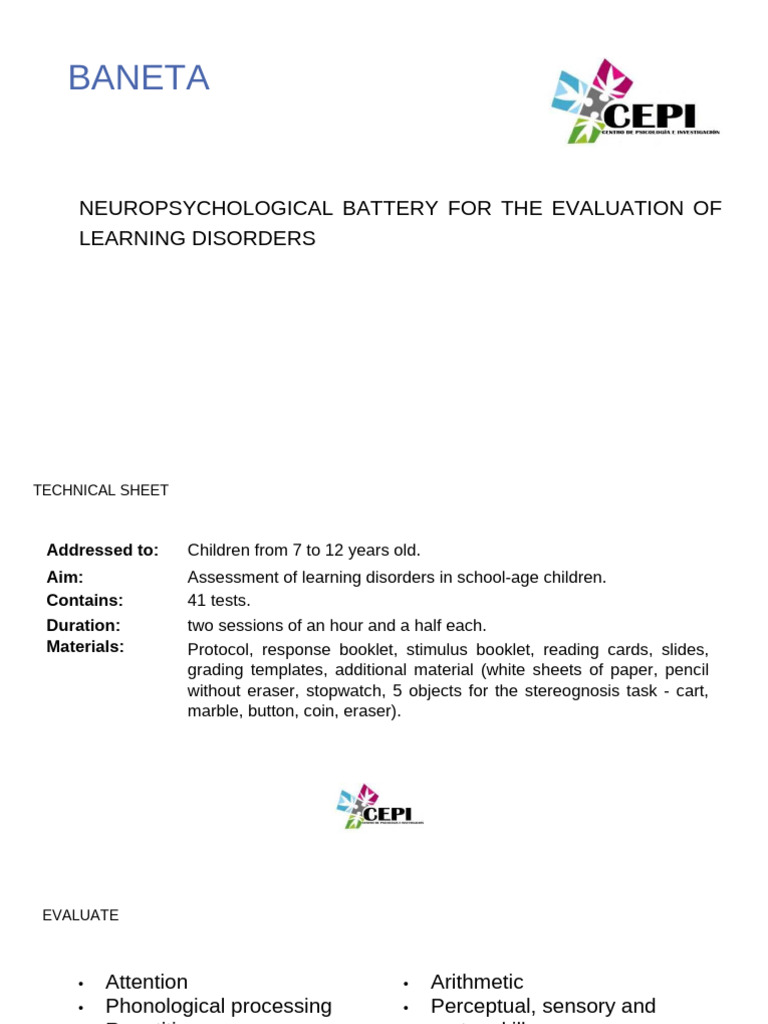 Application Baneta | PDF | Learning Disability | Word