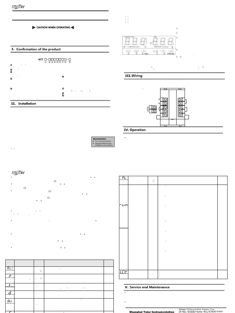 NTTF H-3000 Intelligent Temperature Controller | PDF | Relay | Thermocouple