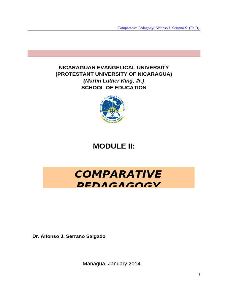 COMPARATIVE PEDAGOGY MODULE | PDF | Pedagogy | Science