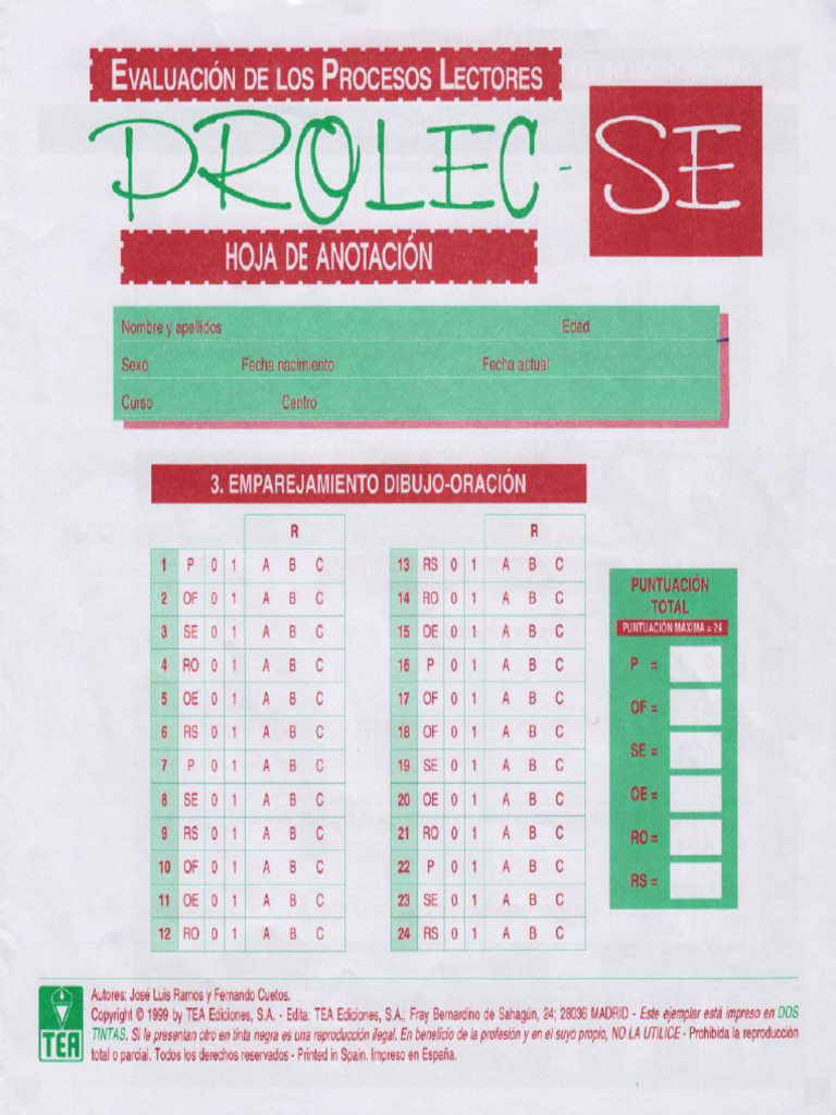 PROLEC SE Hoja de anotación | PDF
