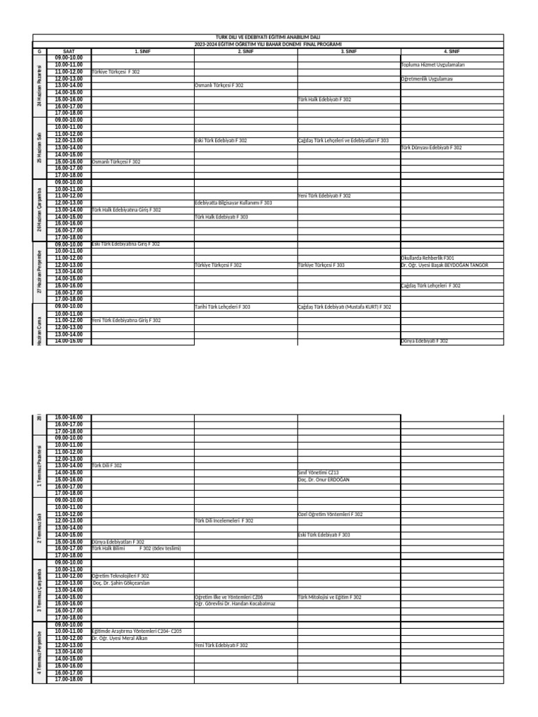 2023 2024 Final Programi | PDF