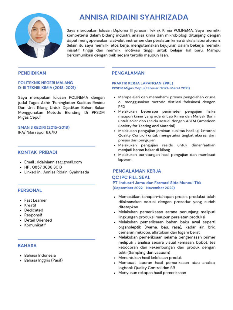 Contoh CV KU | PDF