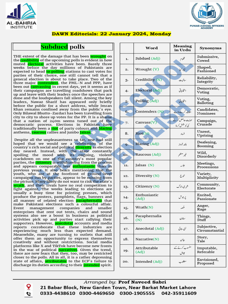 Dawn Voculbary_1 | PDF | Earth Sciences