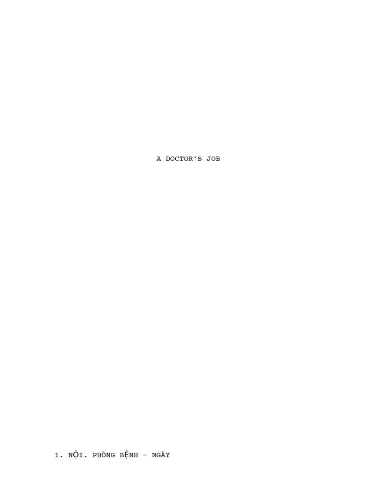 A Doctor's Job | PDF