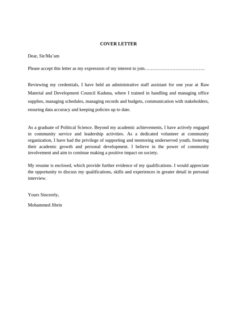 Administrative Assistant Cover Letter | PDF