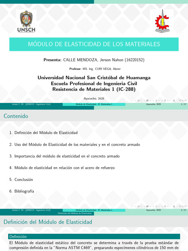 Módulo de Elasticidad en Materiales | PDF | Hormigón | Elasticidad (Física)