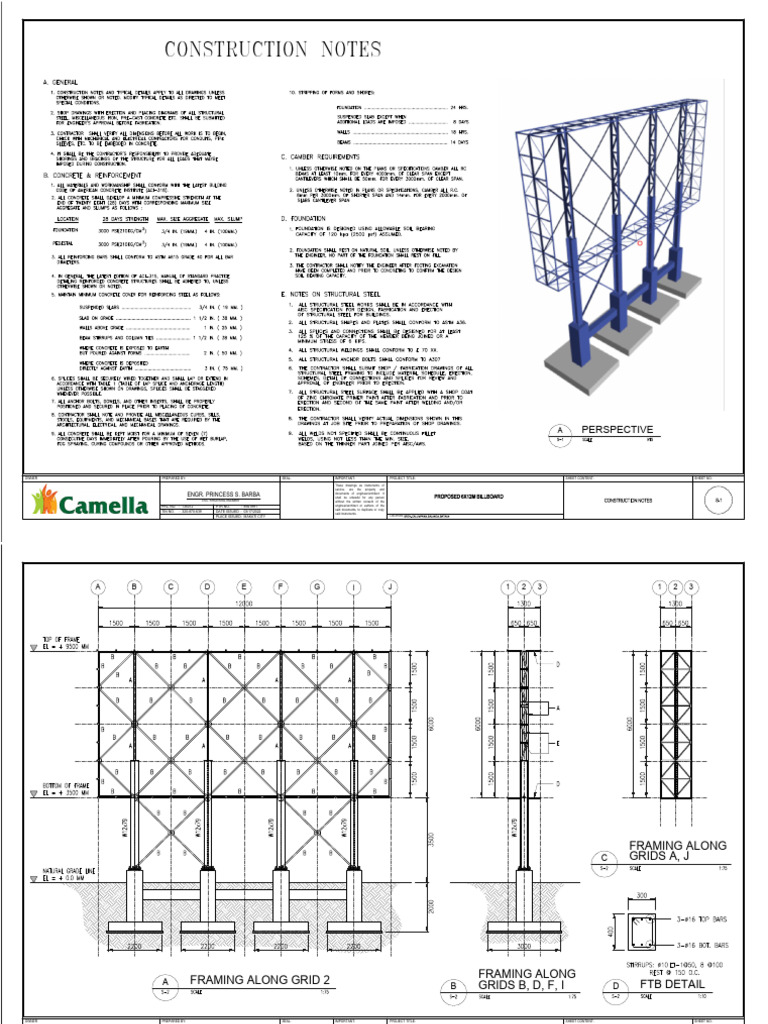 Proposed 6x12m Billboard Structure | PDF