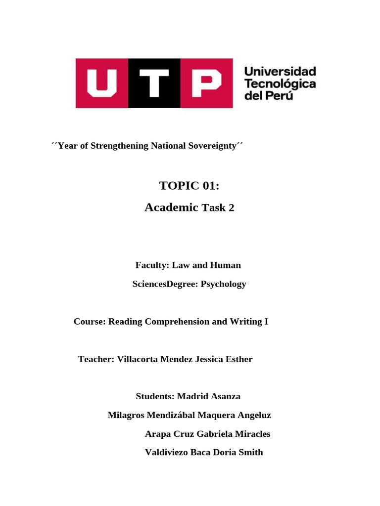 Week 11-Topic 01 Assignment-Academic Task 2 | PDF | Educational ...