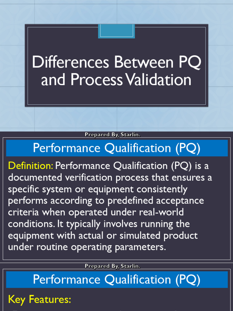 PQ vs Process Validation Guide | PDF | Verification And Validation | Evaluation