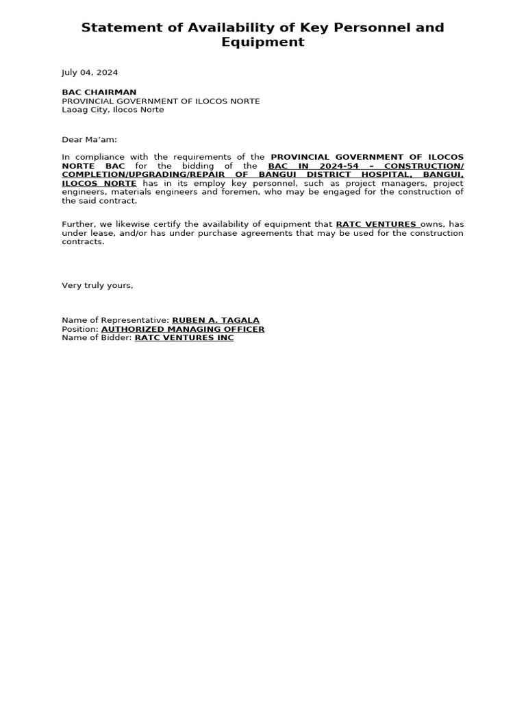 Technical Docs - 1 - BAC IN 2024 54 | PDF | Affidavit