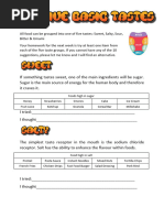 Food Tasting Sheet | PDF