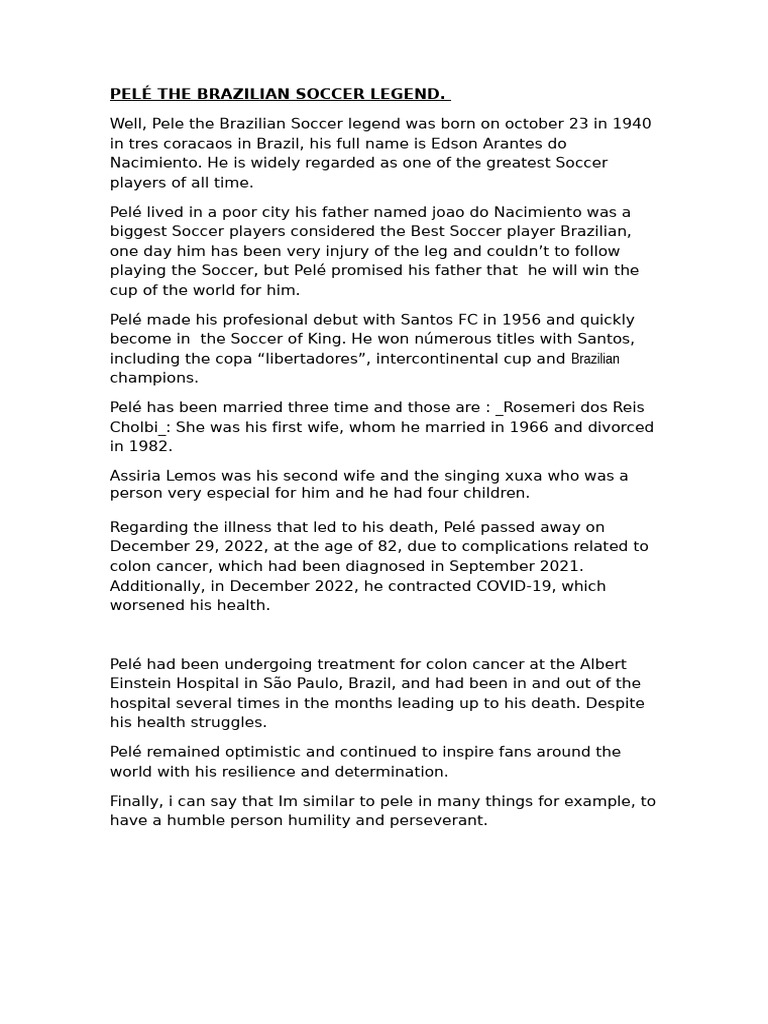 Pelé Biography | PDF