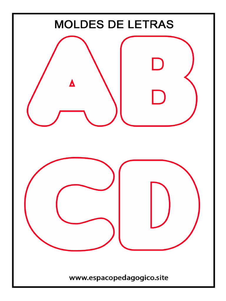 Moldes de Letras Do Alfabeto Painéis Feltro Eva Murais Abc Letras | PDF