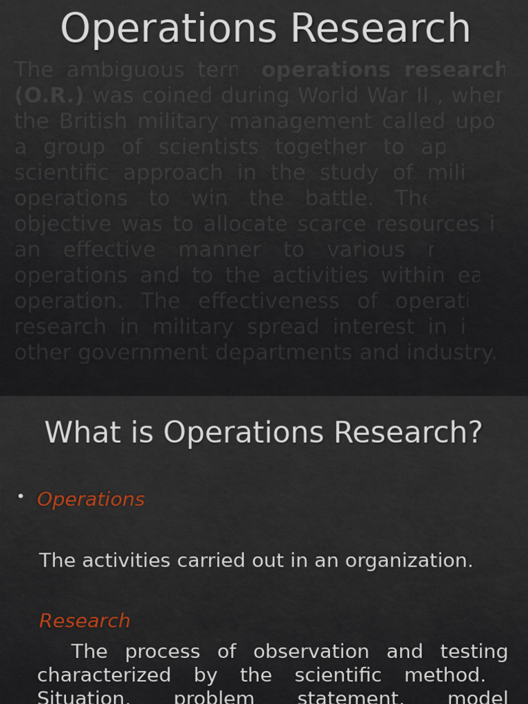 Introduction To Operations Research | PDF | Mathematical Optimization | Operations Research
