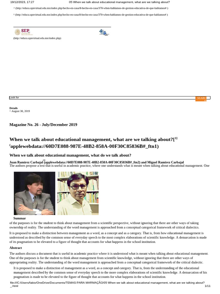 Understanding Educational Management | PDF | Thought | Concept