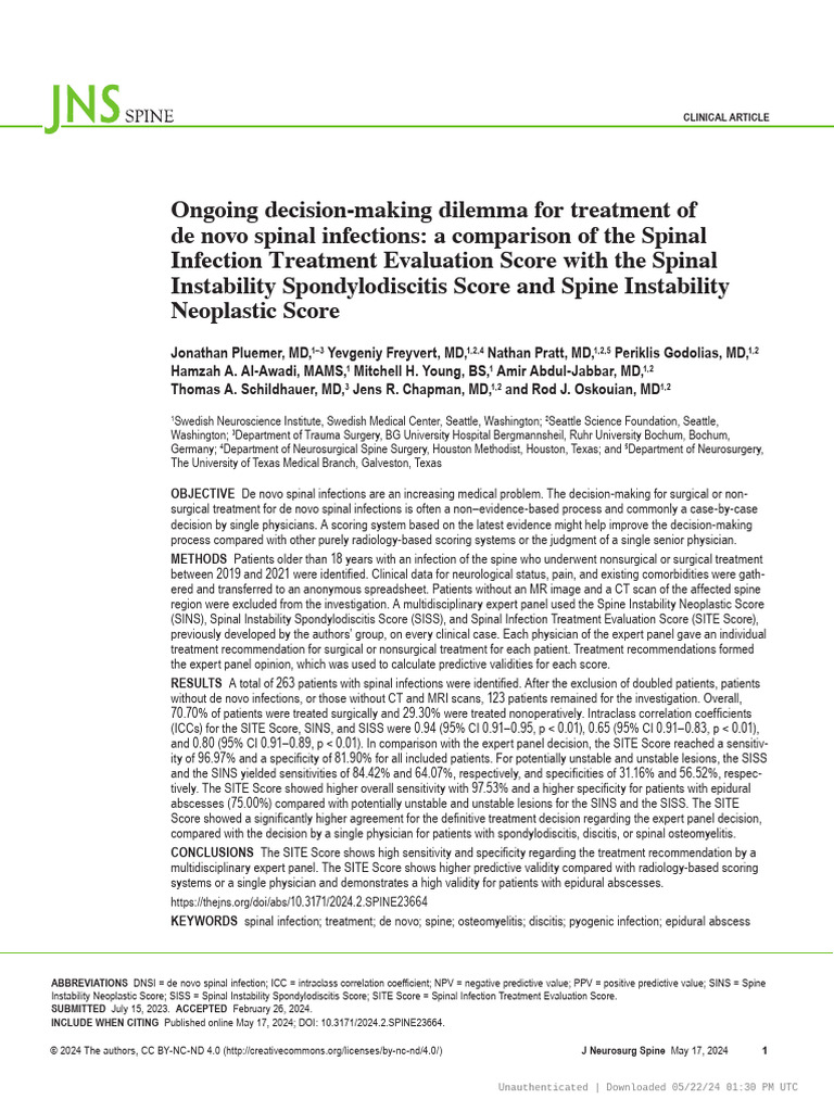 j-neurosurg-spine-article-10.3171-2024.2.SPINE23664 | PDF | Vertebra ...