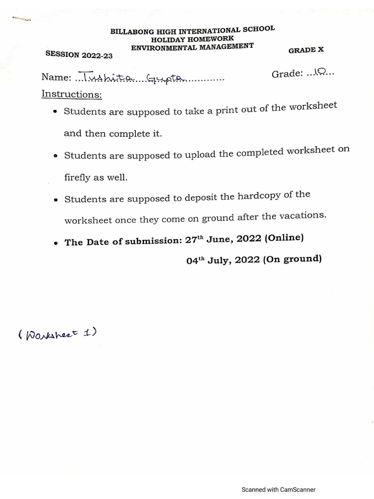 EVM Holiday Homework | PDF