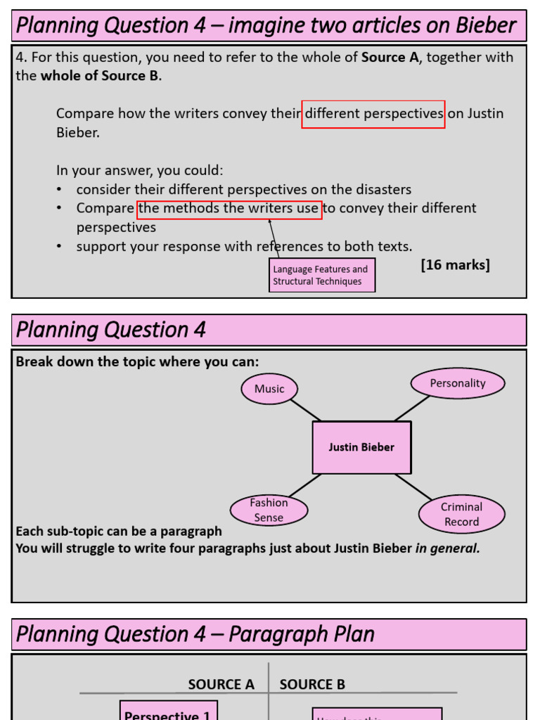 Justin Bieber q4 English Lan Paper 2 Example | PDF | Linguistic ...