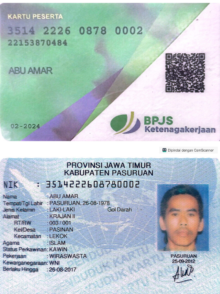 Berkas Klaim Jkm a.n Abu Amar Desa Pasinan | PDF