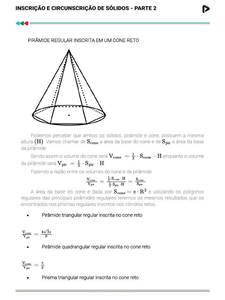 Volume de Sólidos Geométricos | PDF | Triângulo | Geometria convexa