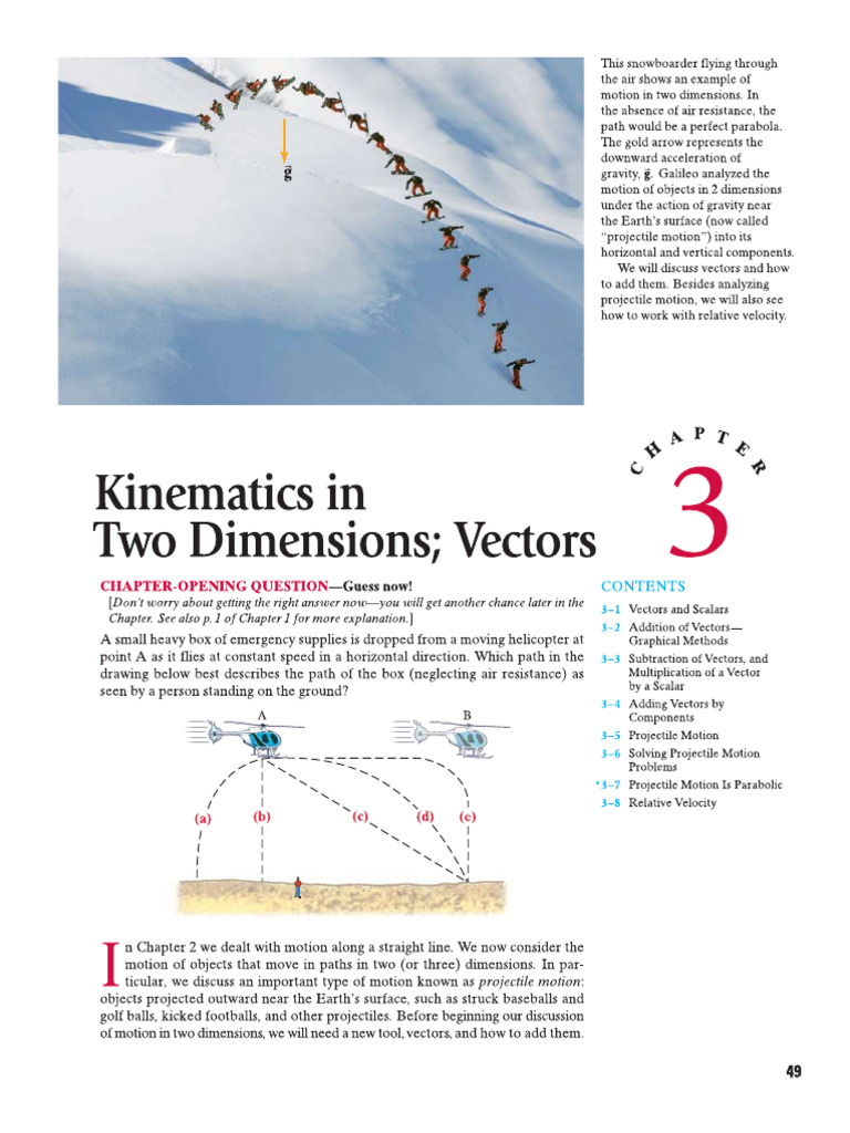 Kinematics Vectors | PDF