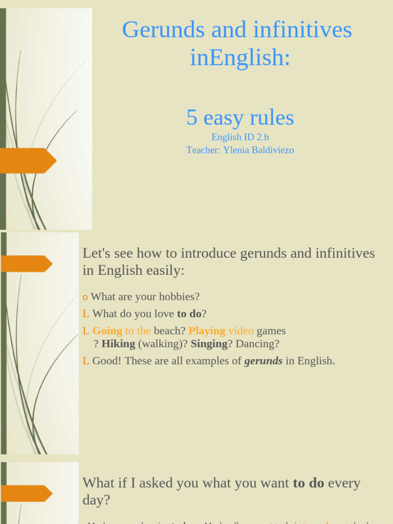 Gerunds and Infinitives in English | PDF | Verb | Grammatical Conjugation