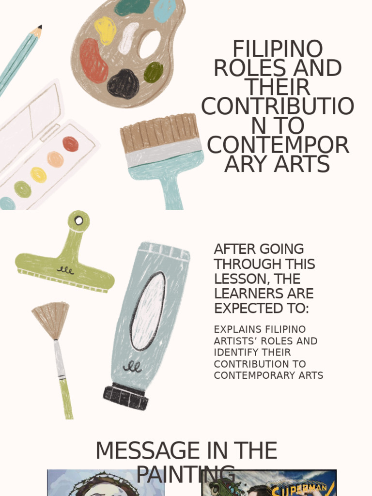 Filipino Artists and Their Contributions | PDF | Paintings