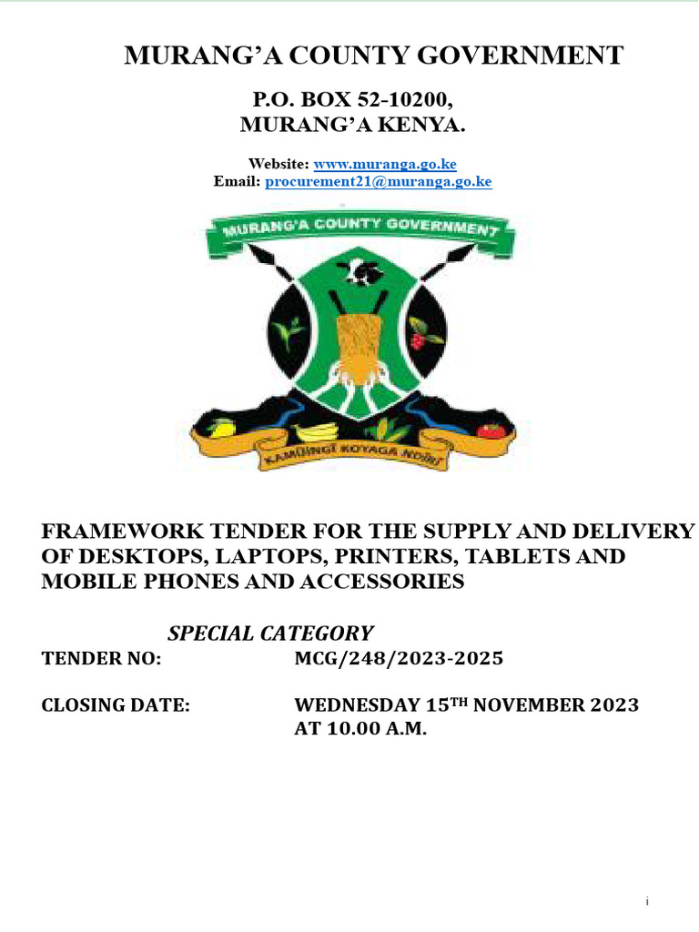 1698152924067-Framework Tender For Supply and Delivery of Computers ...