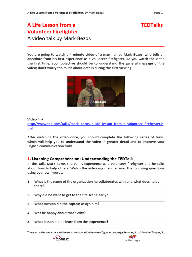 Mark Bezos: Life Lessons from Firefighting | PDF