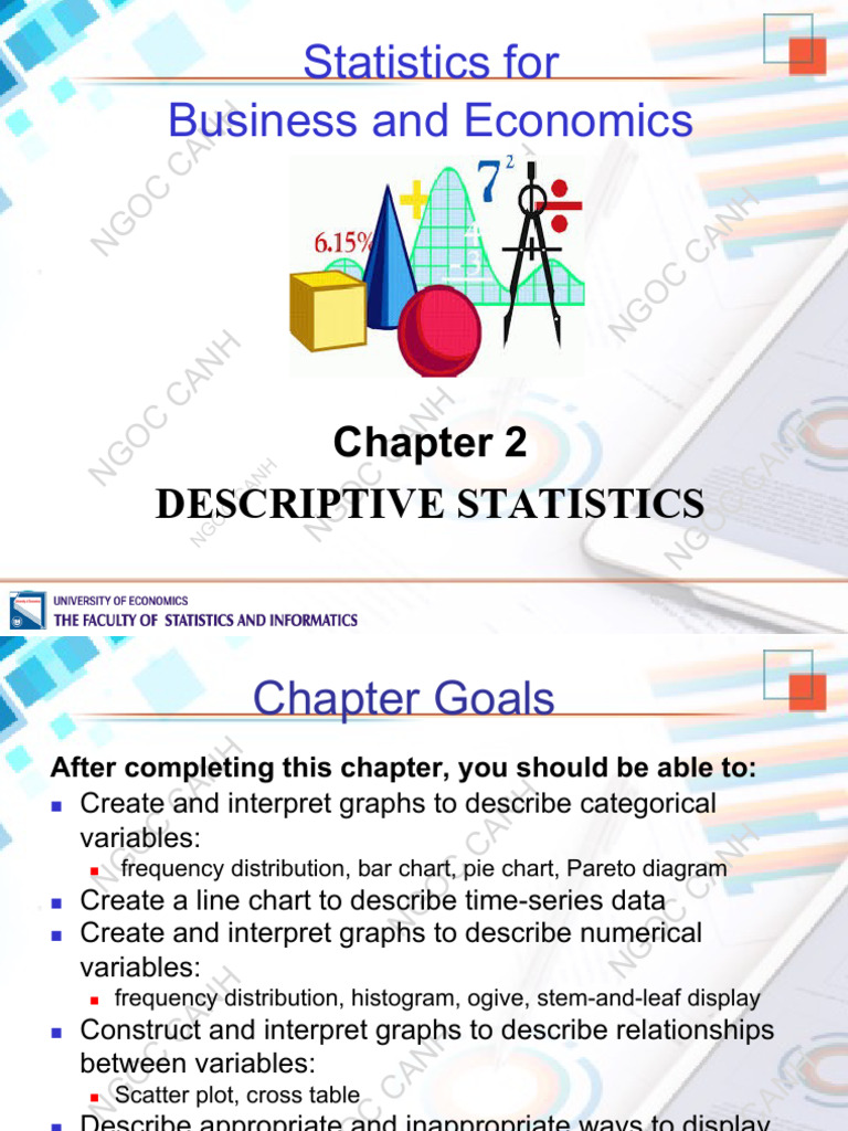 Chapter 2 Descriptive Statistics Ver 3 | PDF | Variance | Mean