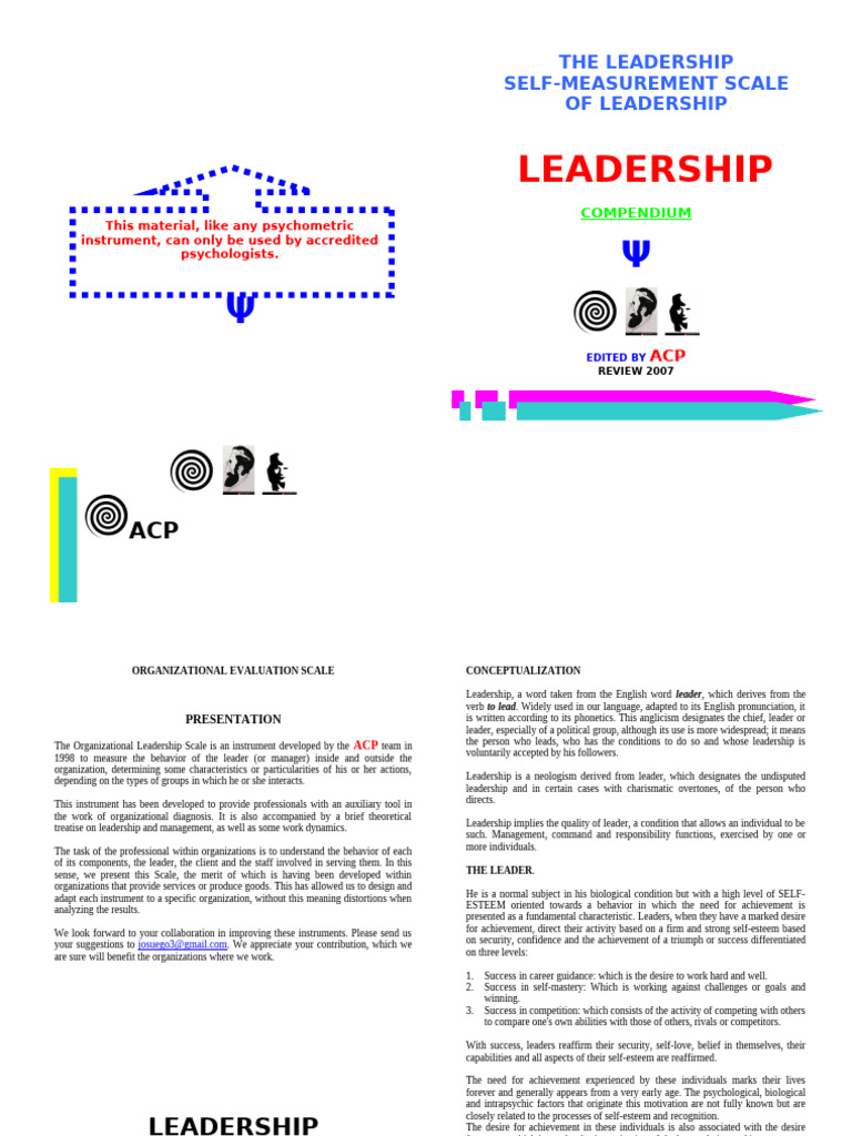 Leadership Scale - Elo - Manual | PDF | Validity (Statistics) | Leadership